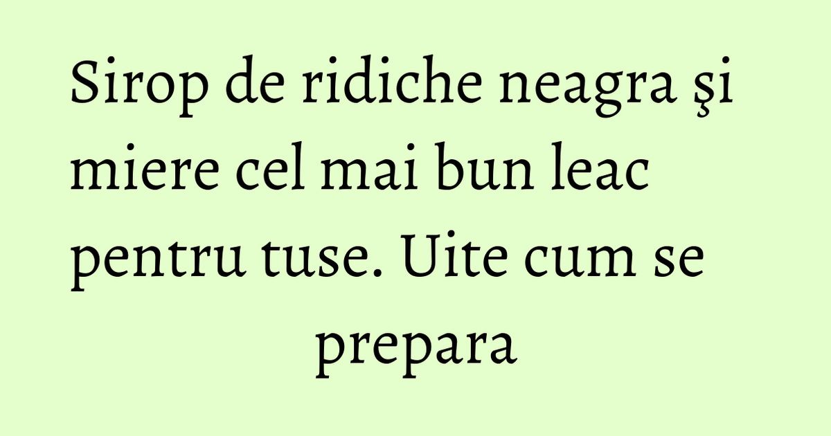 Sirop de ridiche neagra şi miere cel mai bun leac pentru tuse. Uite cum ...