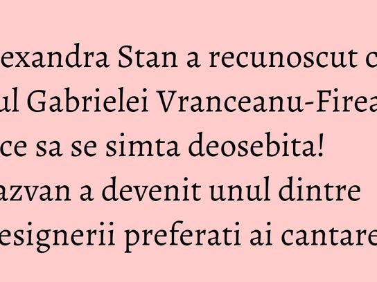Alexandra Stan a recunoscut ca fiul Gabrielei Vranceanu-Firea o face sa ...