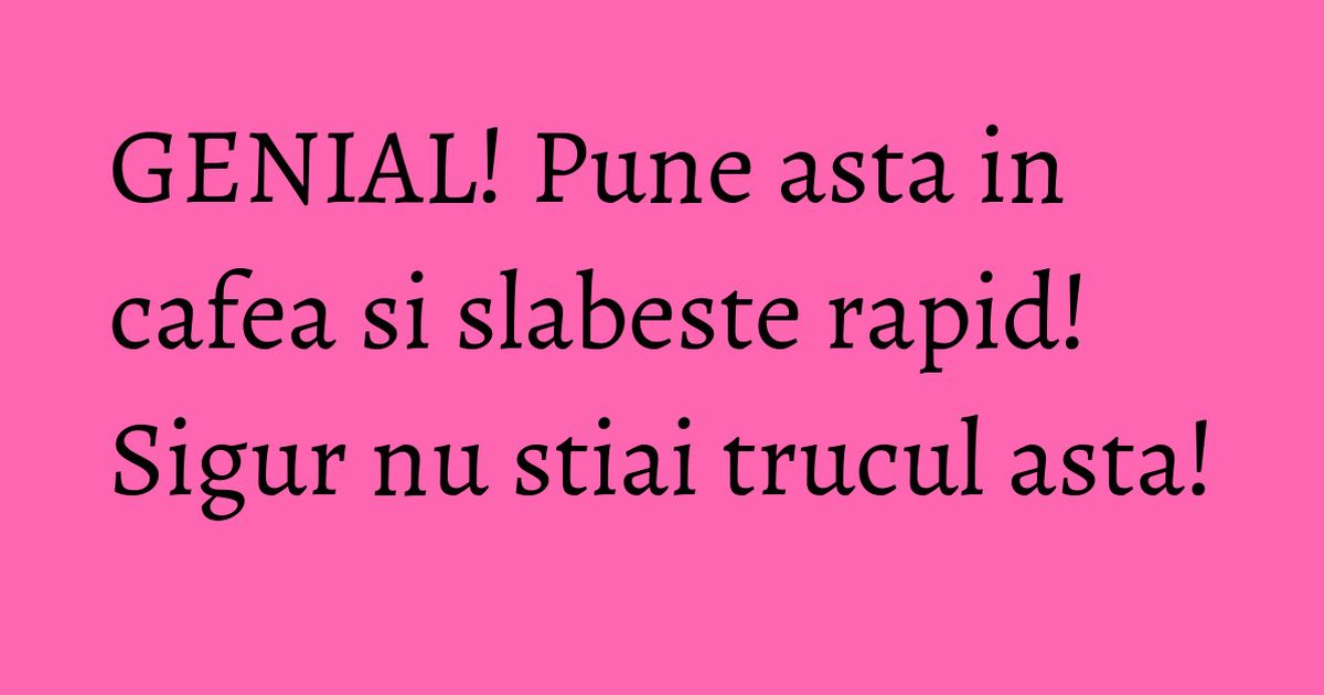 GENIAL! Pune asta in cafea si slabeste rapid! Sigur nu stiai trucul ...