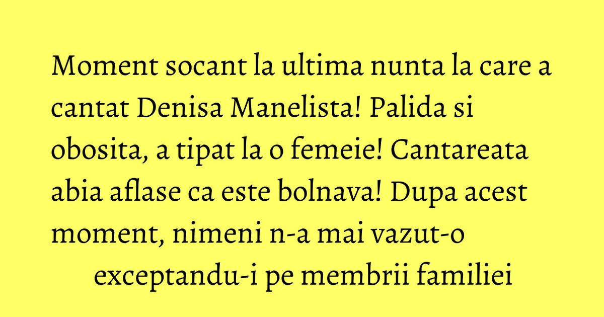 Gesturile socante facute de Denisa Manelista, la cateva zile dupa ce a ...