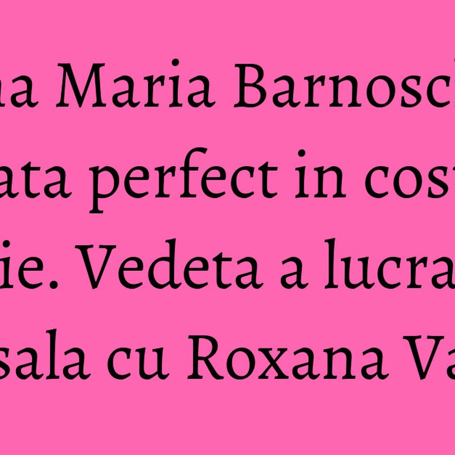 Ana Maria Barnoschi arata perfect in costum de baie. Vedeta a lucrat la ...