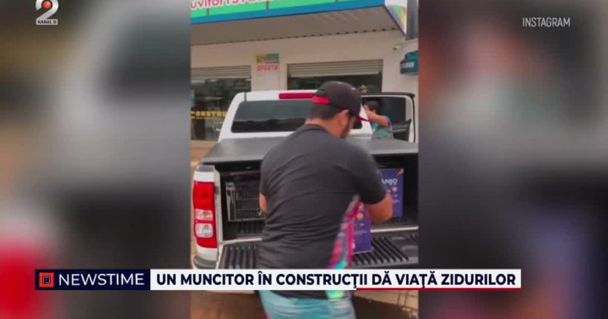 Un muncitor în construcții dă viață zidurilor - KANAL D2