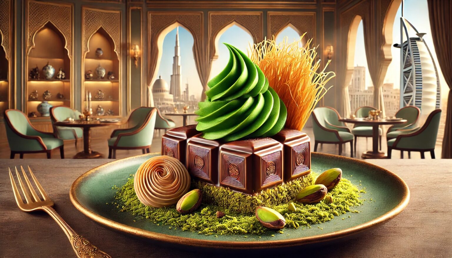 Ciocolată Dubai cu cremă de fistic și kataifi. Cea mai virală rețetă ...