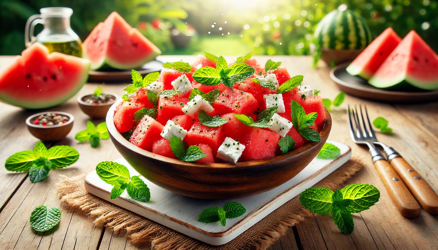 Salată de pepene roșu cu feta. Rețeta care a devenit virală - Cine știe?