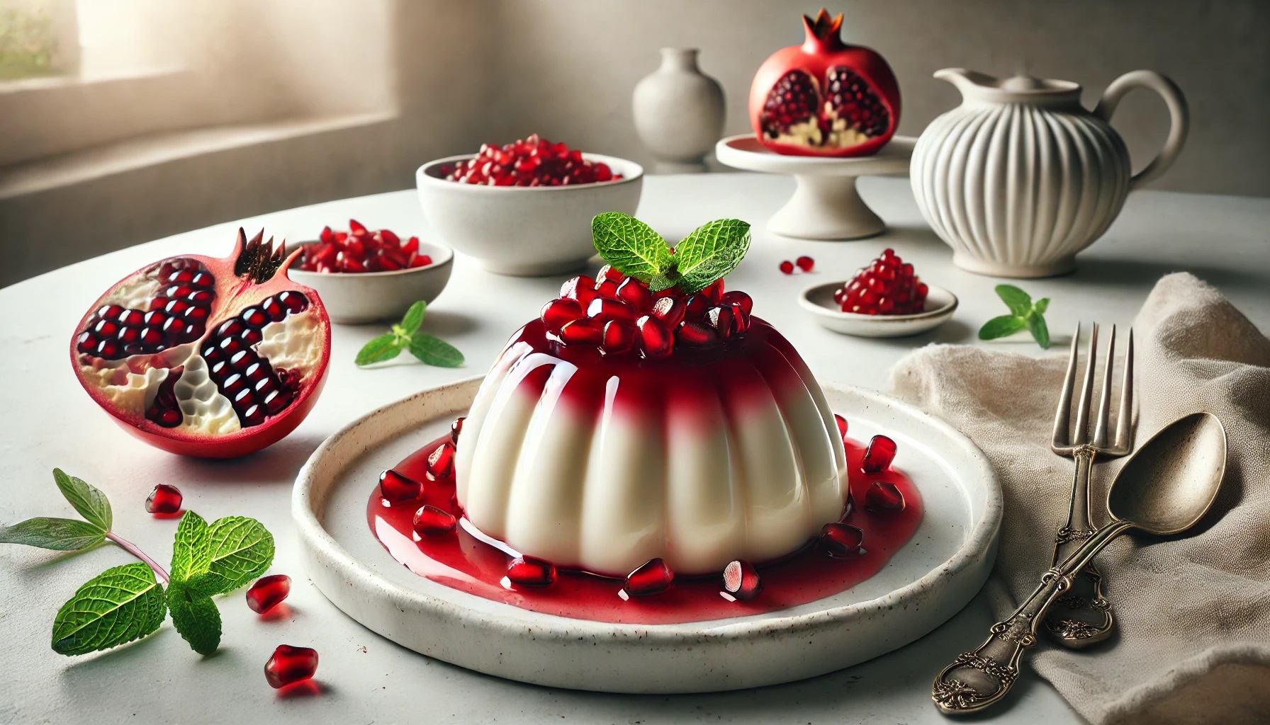Panna cotta de rodie. Desertul delicios de care nu te vei mai sătura ...