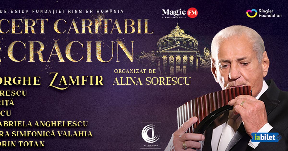 Concert caritabil de Crăciun pe 20 de decembrie, la Ateneul Român ...