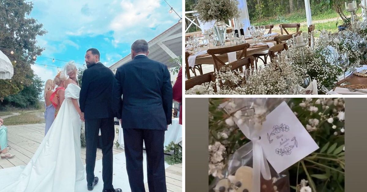 Primele imagini de la nunta Mariei Simion. Nașul Marius Lăcătuș a făcut ...