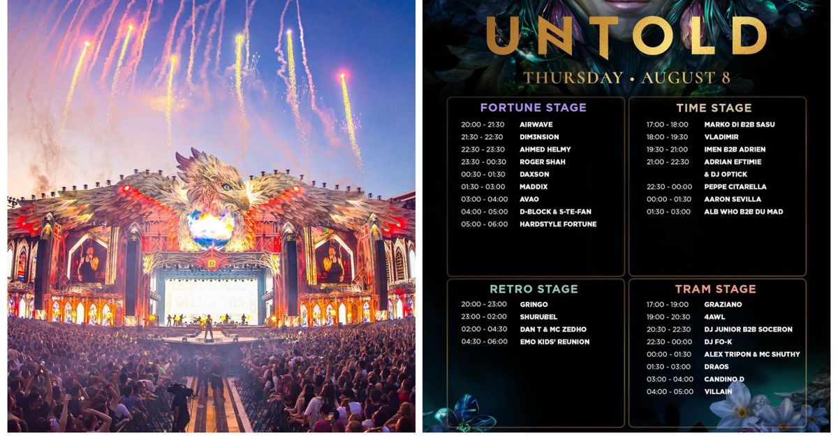UNTOLD 2024. Programul complet pe ore a primei zile de festival - Radio ...