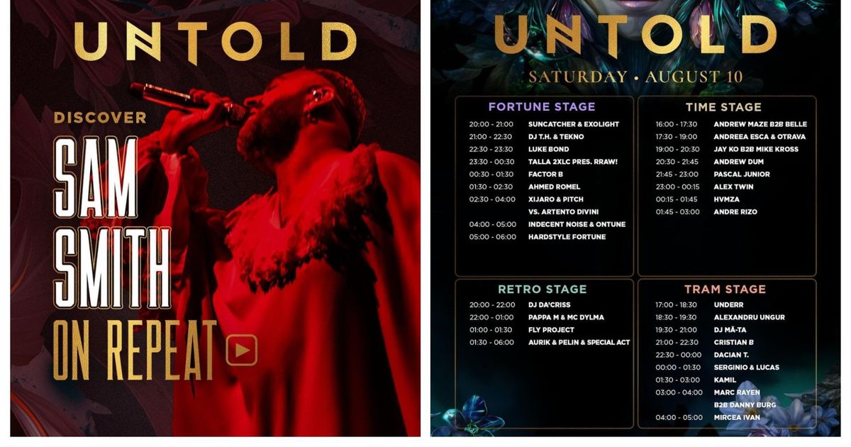 UNTOLD 2024. Programul complet pe ore pentru ziua 3 de festival - Radio ...